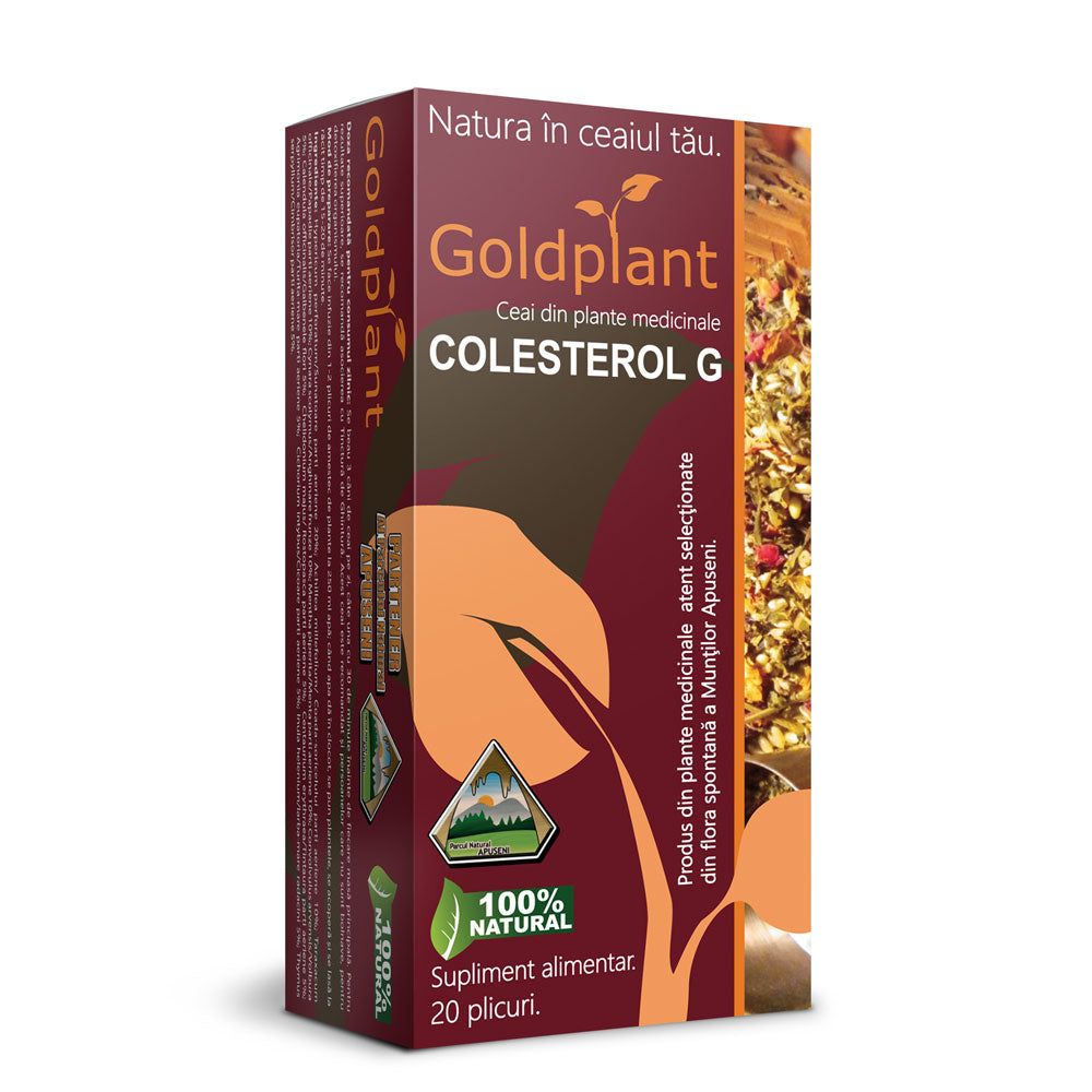 Colesterol G – Ceai natural 20 plicuri, Rețetă tradițională – Goldplant